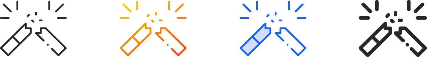 Cigarette iconthin linear gradient blue stroke Vector Image