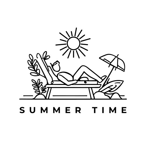 Beach Outlines Scene Vector Images (over 510)