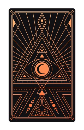 Beautiful symbolic blue magical tarot card Vector Image