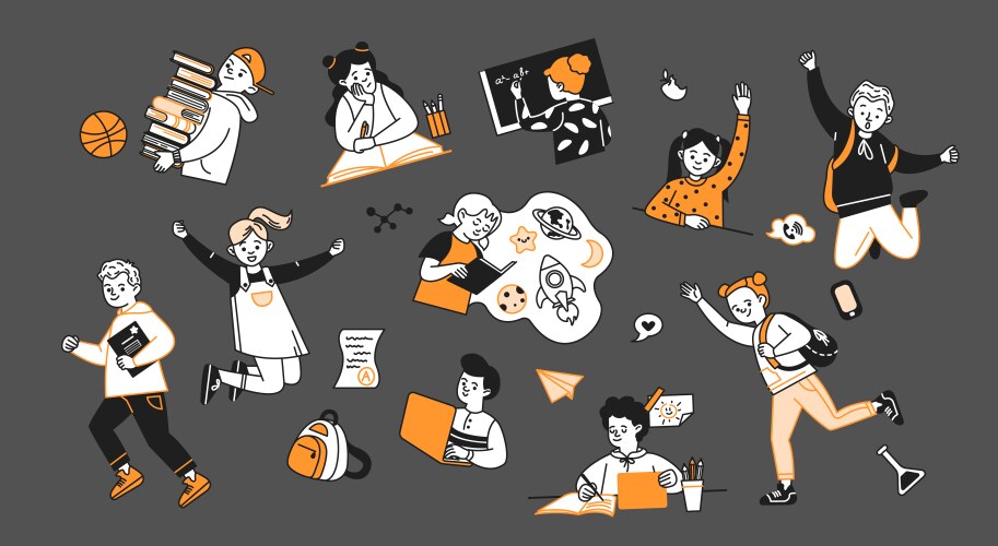 Teacher and Students Cartoon Vector Images (over 26,000)