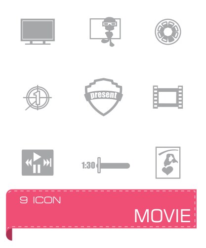 12 movie icons Royalty Free Vector Image - VectorStock