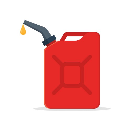 Red Fuel Canister with Gasoline Royalty Free Vector Image
