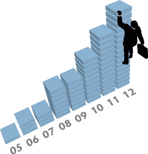 Business ladder Royalty Free Vector Image - VectorStock