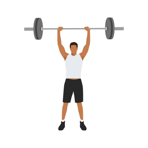 Barbell Overhead Press Vector Images (67)