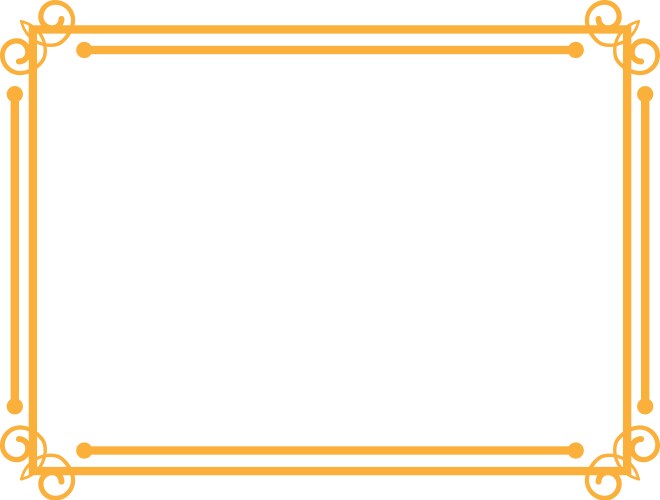 Baroque victorian border frame cartoon Royalty Free Vector