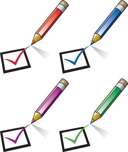 Check list with pencil Royalty Free Vector Image