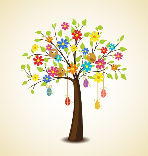 Easter tree Royalty Free Vector Image - VectorStock