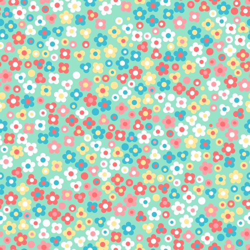 Floral seamless pattern small cute simple flowers Vector Image