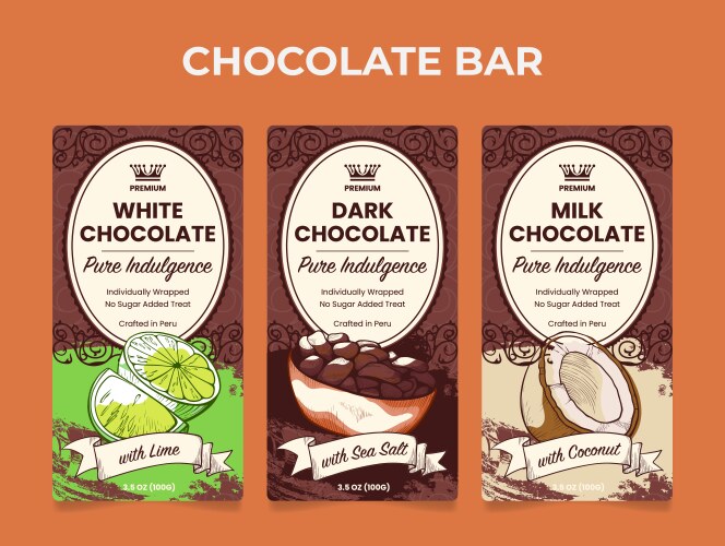 Chocolate Coconut Label Vector Images (75)