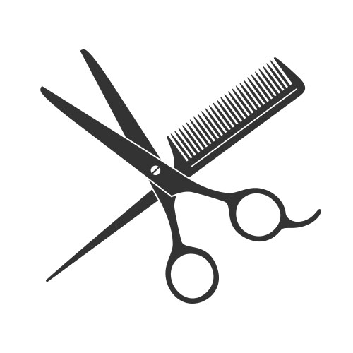 Barber professional hair comb Royalty Free Vector Image