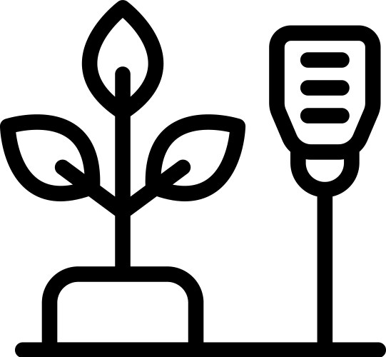 Smart Farm Technology Monitoring Soil And Plants Vector Image