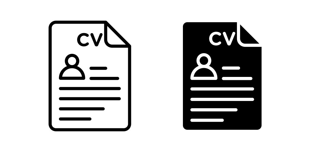 Cv icon set Royalty Free Vector Image - VectorStock