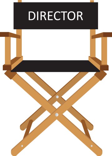 Director chair Royalty Free Vector Image - VectorStock
