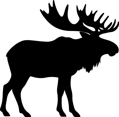 Moose Black and White Vector Images (over 6,500)
