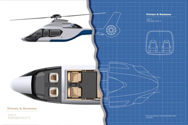 Helicopter Blueprint Vector Images (over 260)