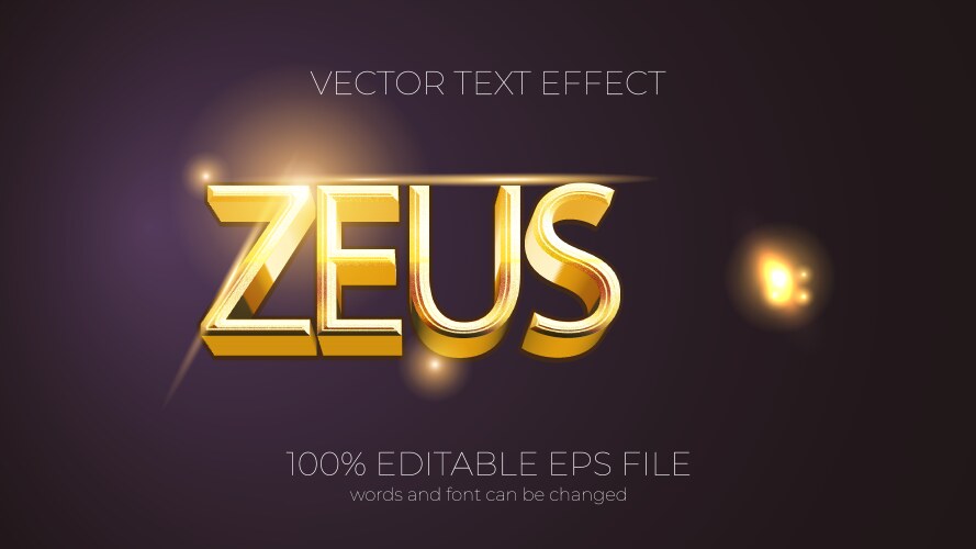 Nice text editable font effect Royalty Free Vector Image