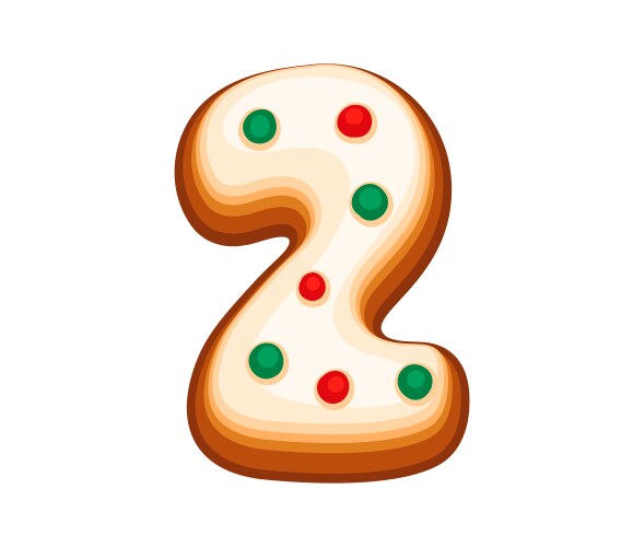 Cute number 82 eighty two Royalty Free Vector Image