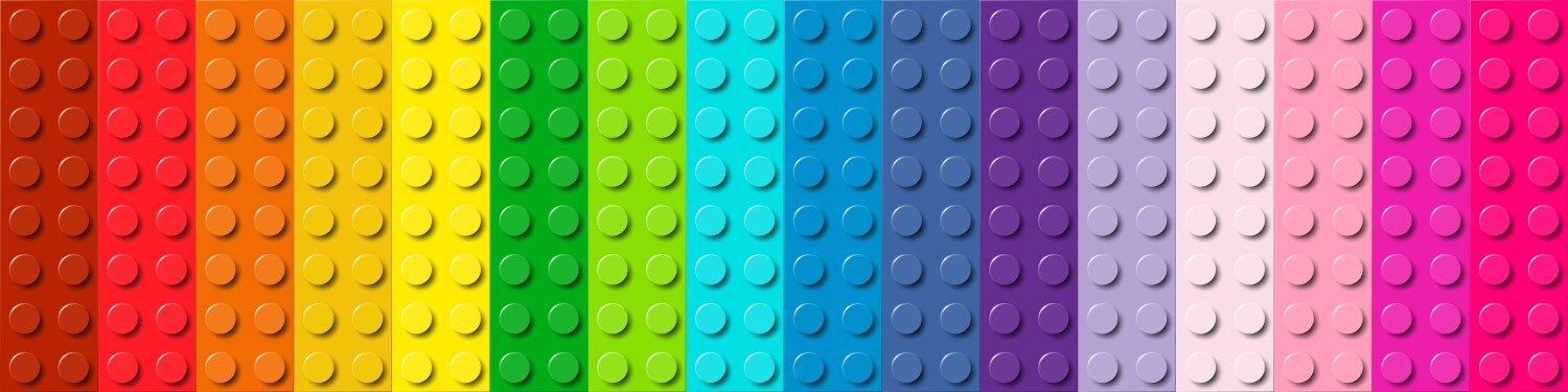 Many plastic building toy blocks background Vector Image