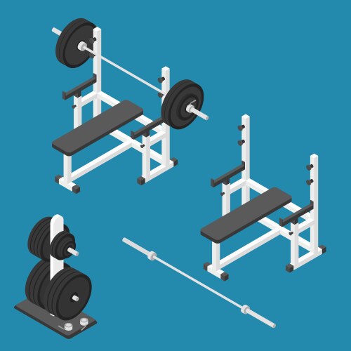 Incline barbell bench press exercise Royalty Free Vector