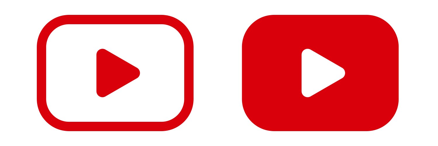 Red play button icon simple Royalty Free Vector Image