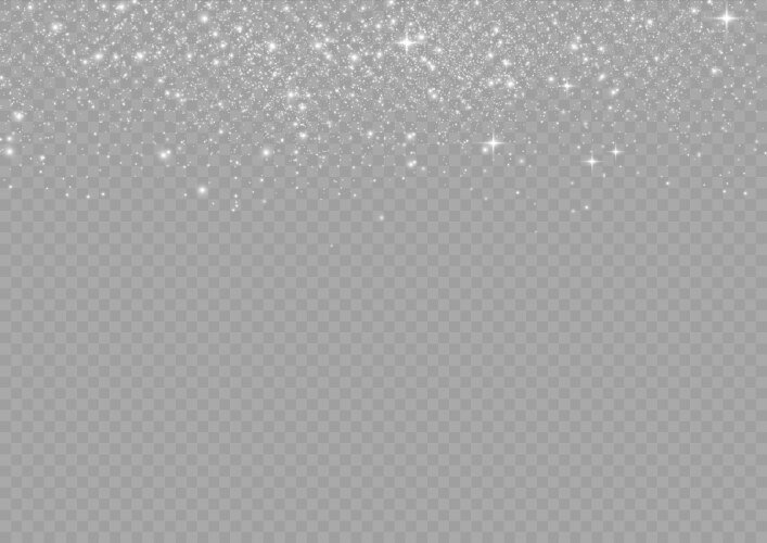 Starry dust flash light spark sparkle white star Vector Image