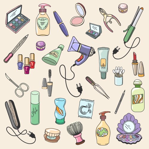 Cosmetic Items Vector Images (over 7,300)