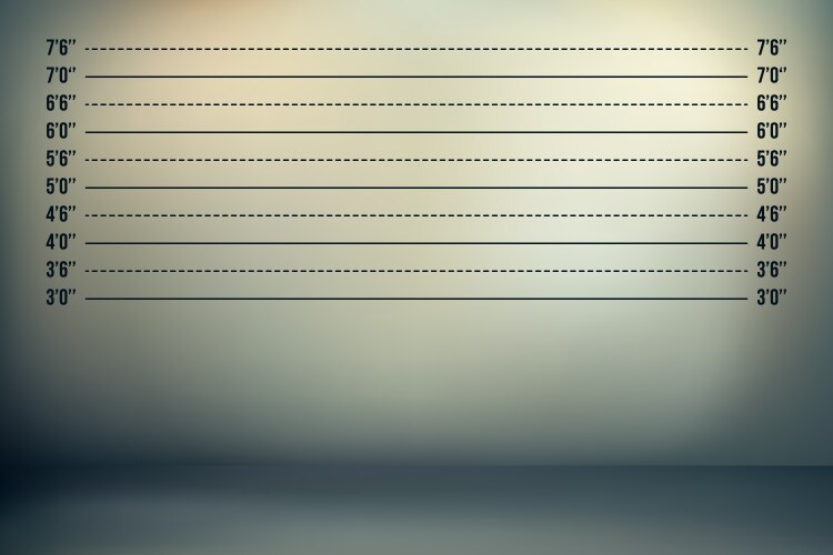 Mugshot height chart Vector Images & Graphics for Commercial Use ...