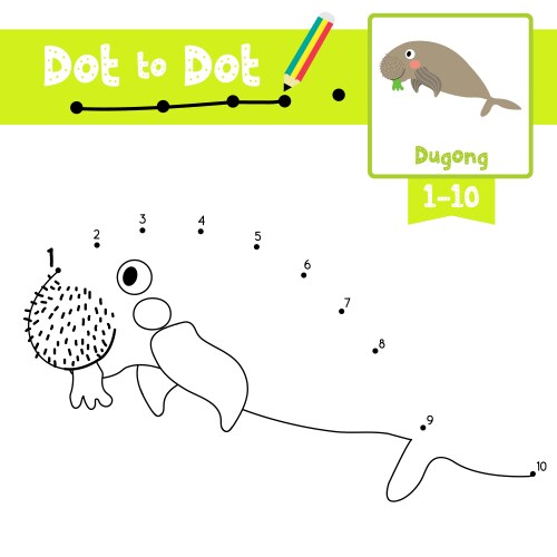 Dot to educational game and coloring book Vector Image