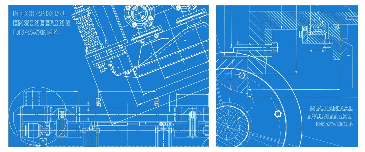 Engineering set cover flyer banner background Vector Image