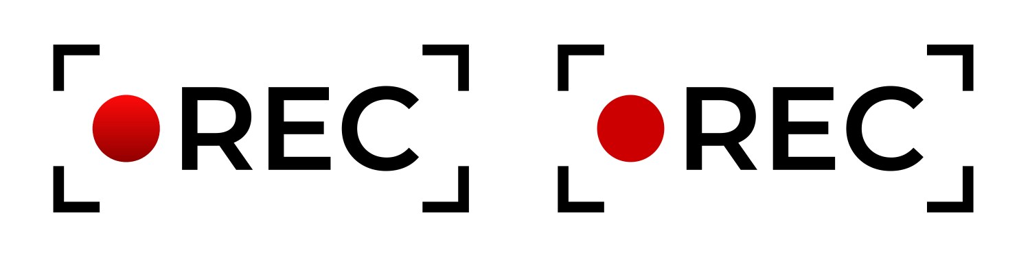 Live record icon rec indicator for recording Vector Image