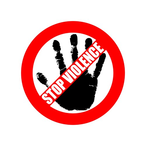 Stop violence against women poster Royalty Free Vector Image