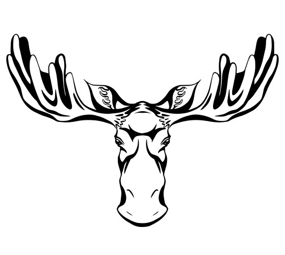 Moose Head Silhouette Vector Images (over 3,100)