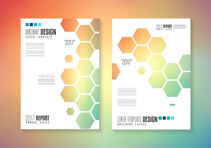 Delicate bi-fold brochure Royalty Free Vector Image
