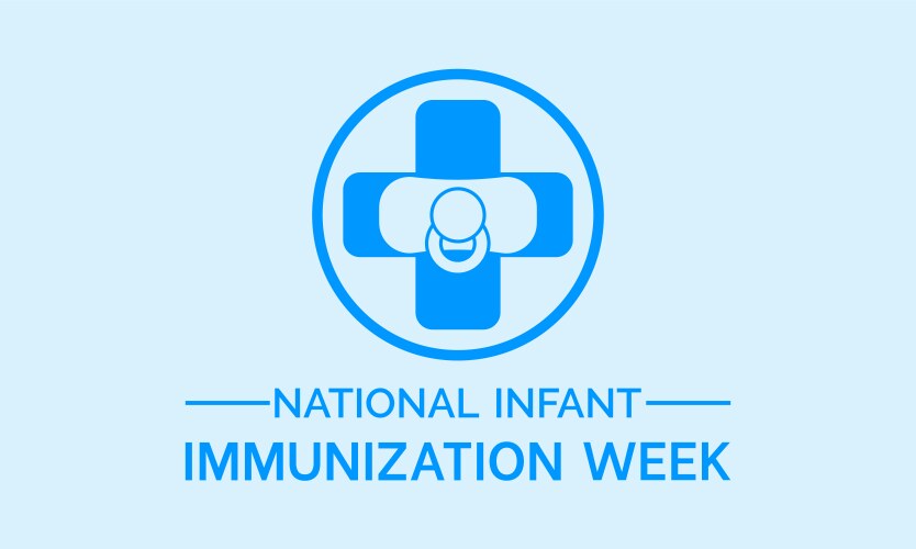 National infant immunization week observed every Vector Image