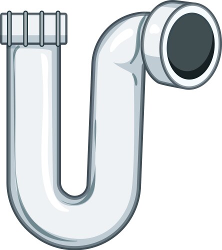 Maintenance waste drain trap cartoon Royalty Free Vector