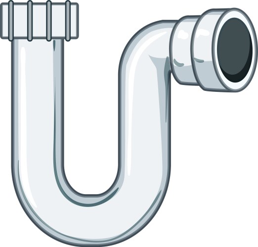 Maintenance waste drain trap cartoon Royalty Free Vector