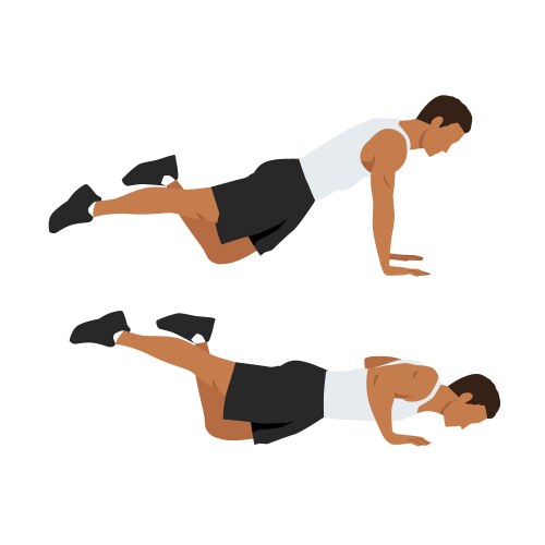 Knee Push Ups Vector Images (62)