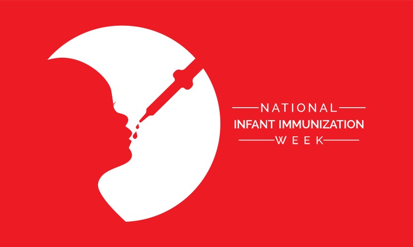National infant immunization week observed every Vector Image
