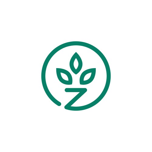 Z letter shield icon logo line outline Royalty Free Vector