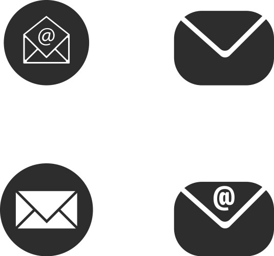 Email icon set Royalty Free Vector Image - VectorStock