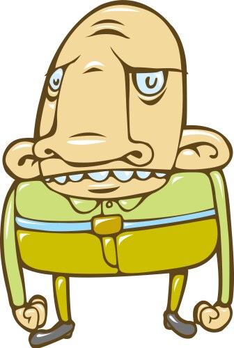Mischievous guy cartoon Royalty Free Vector Image