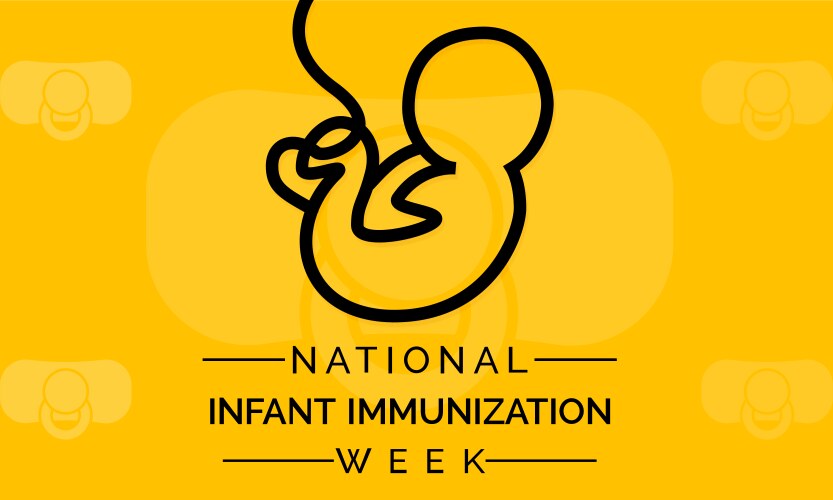 National infant immunization week observed every Vector Image