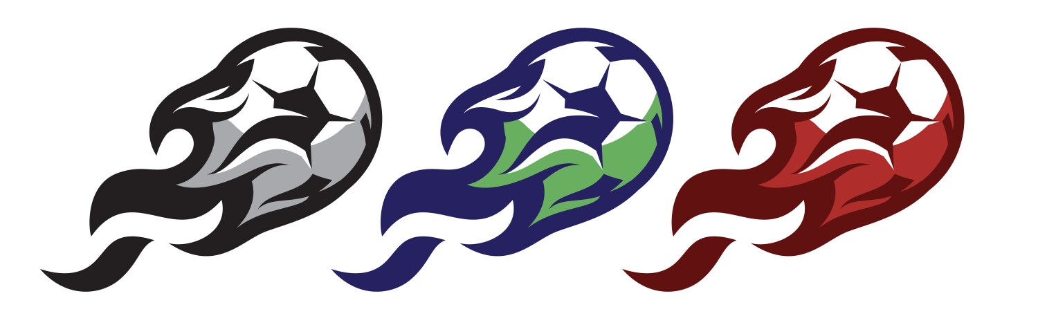 Logo template with soccer ball Royalty Free Vector Image