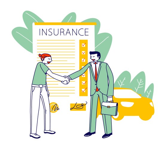 Insurance company agent infographics design Vector Image