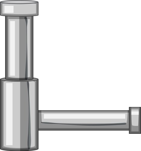 Odor waste drain trap cartoon Royalty Free Vector Image