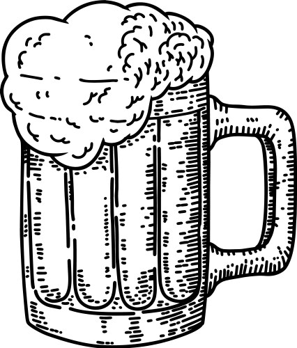 Wooden beer mug Royalty Free Vector Image - VectorStock