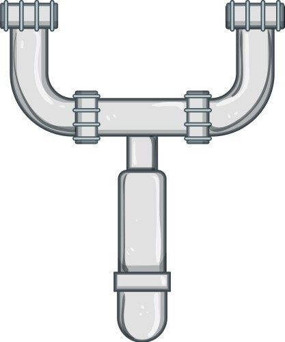 Maintenance waste drain trap cartoon Royalty Free Vector