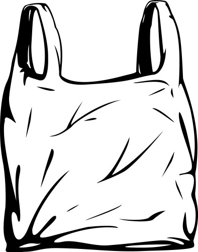 Plastic bag ban sign Royalty Free Vector Image