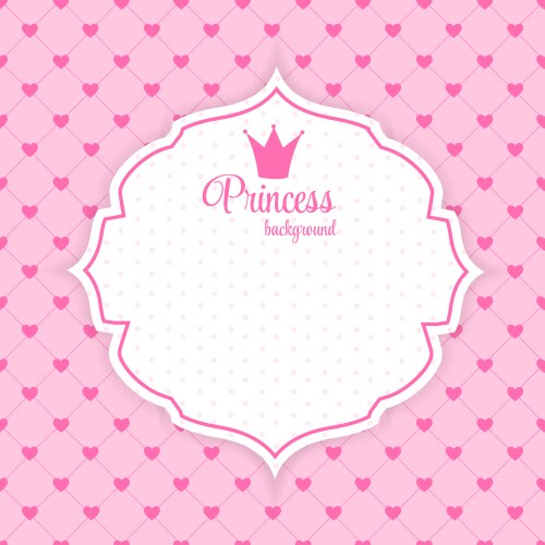 Princess background with castle Royalty Free Vector Image