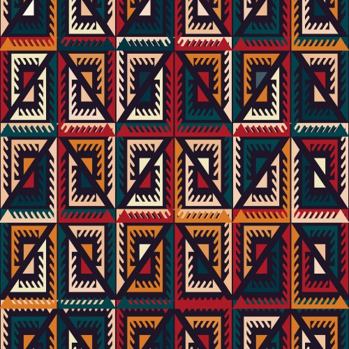 Seamless colorful decorative ethnic pattern Vector Image